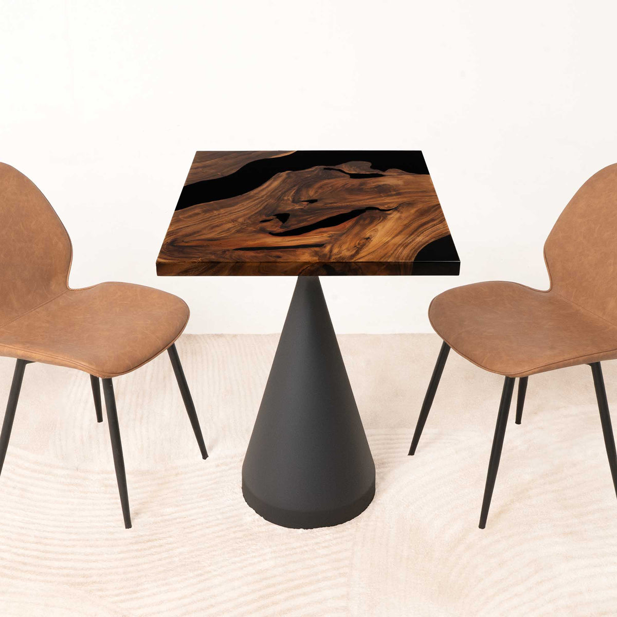 Square Epoxy Dining Room Table 23" x 23" - Lumber Grand