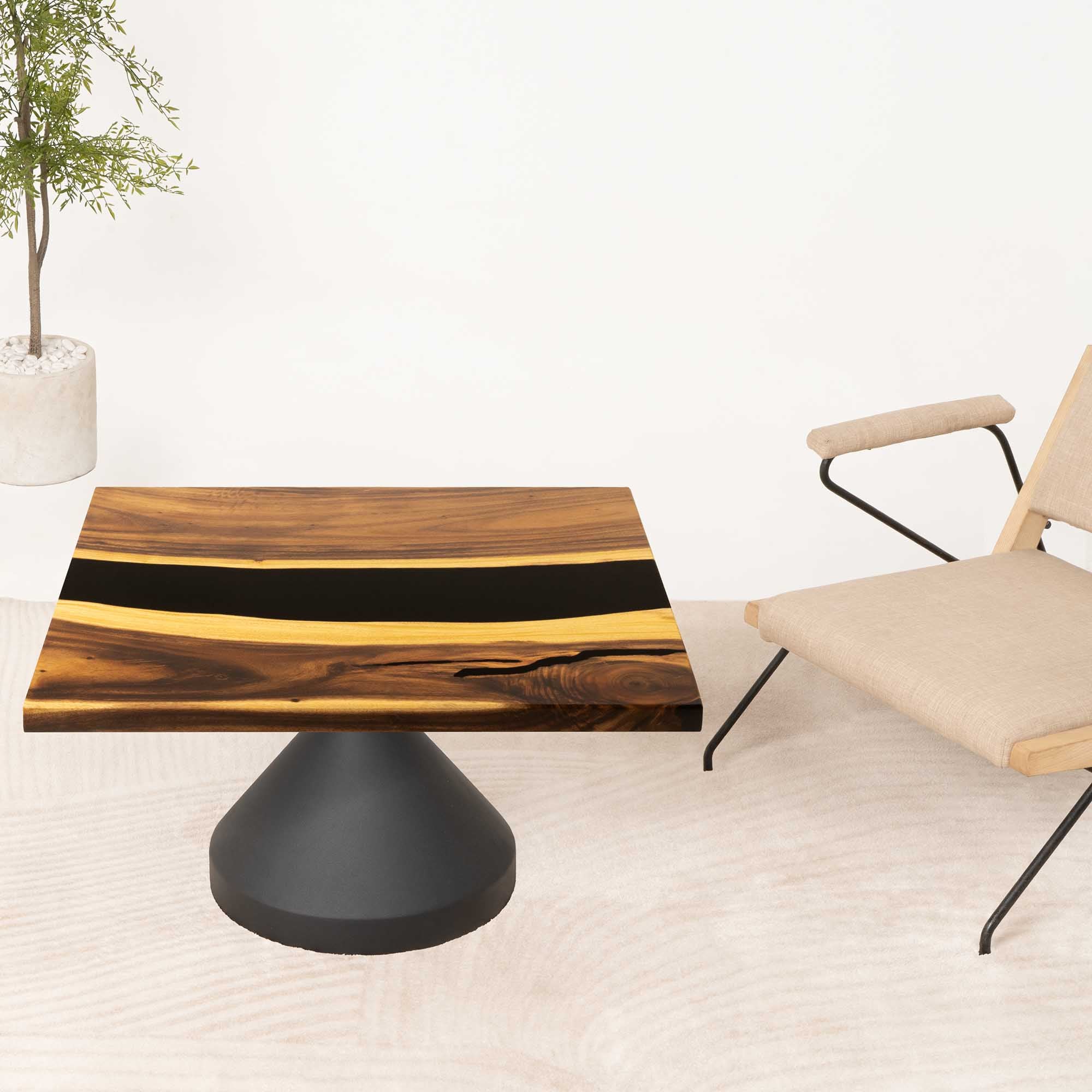 Epoxy Table | Black Epoxy Resin River Wood Tables for Sale | Lumber Grand